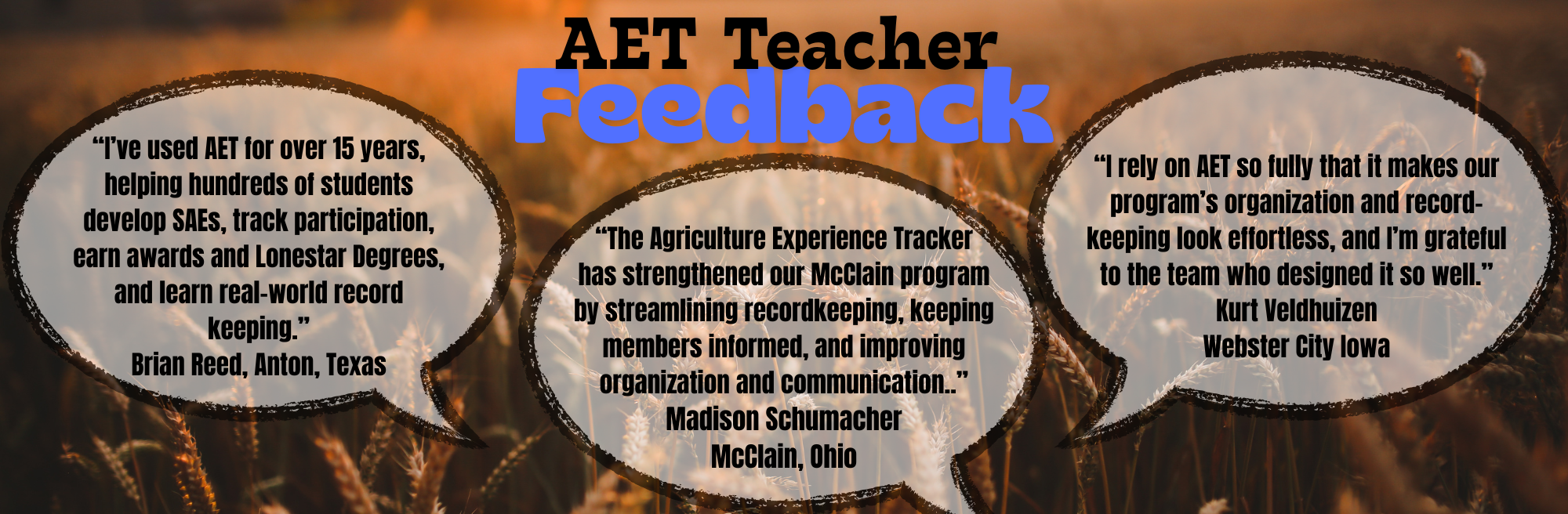 The Agricultural Experience Tracker (AET)