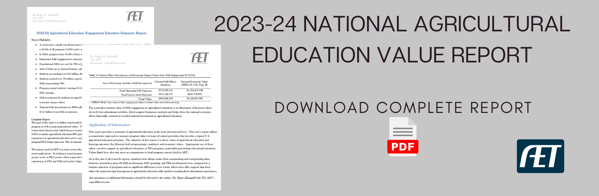 The Agricultural Experience Tracker (AET)